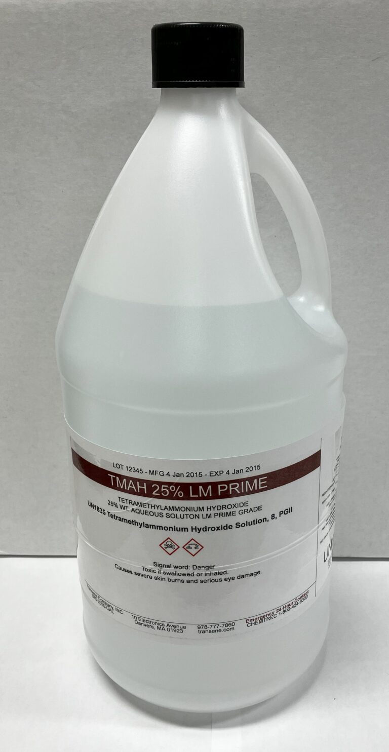 Tetramethylammonium hydroxide (TMAH) solutions | Transene